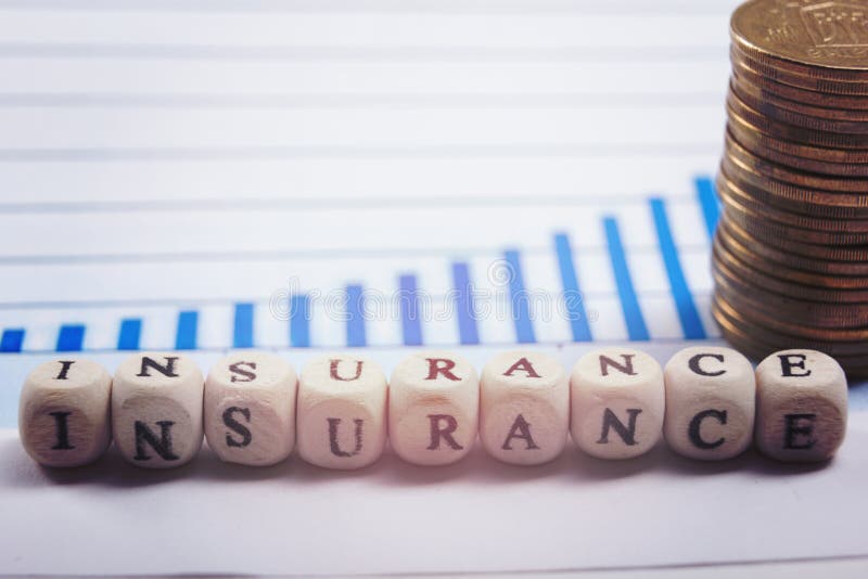 Business Concept of Risk Management by Insurance Using Letter Blocks ...