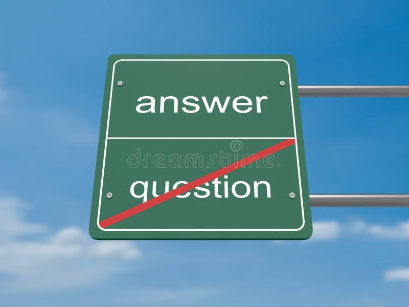 Business Concept Road Sign: Question and Answer, 3d Illustration Stock ...