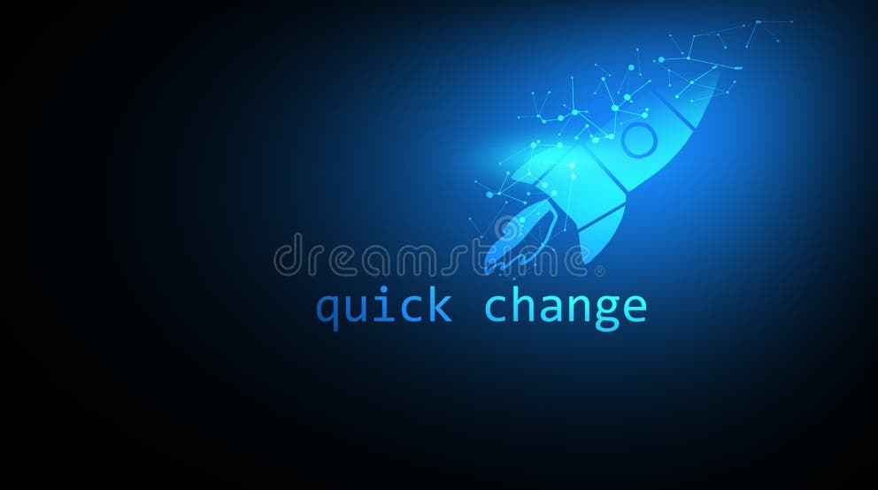 Business Concept Rocket Text. Quick Change Stock Image - Image of ...