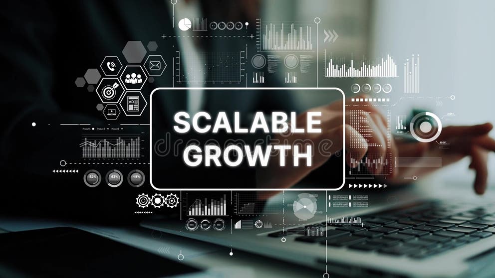 Business Concept of Scalable Growth with Data Visualization and Digital ...