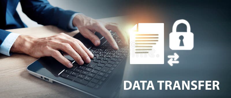 Business Concept Secure Date Transfer Stock Photo - Image of online ...