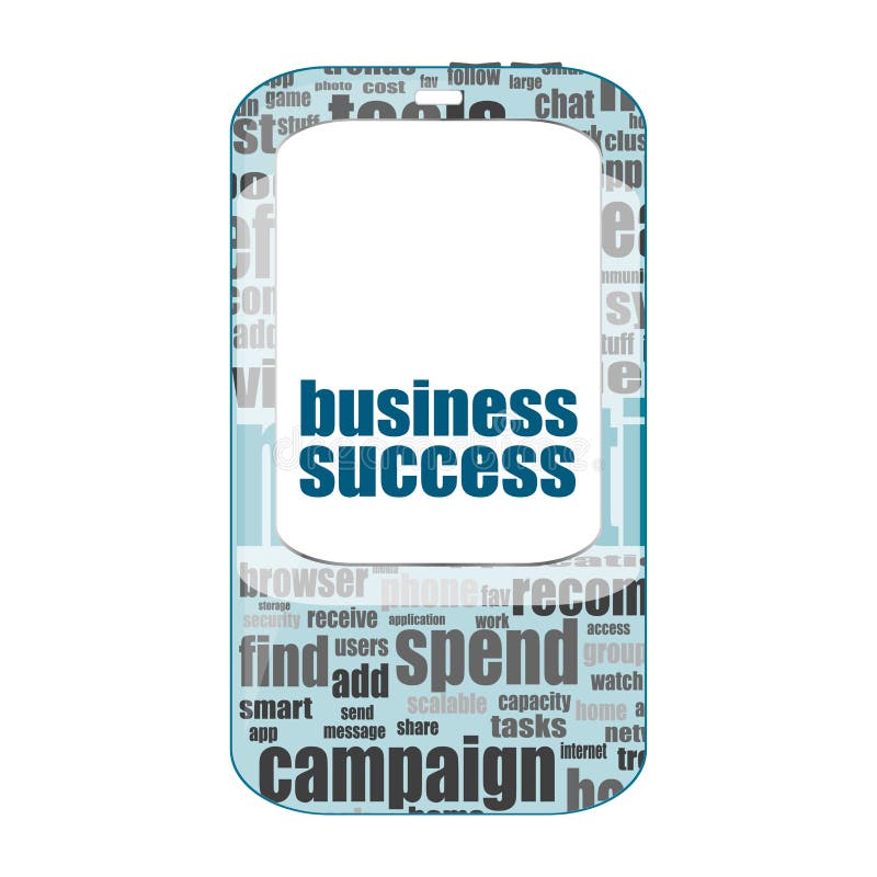 Business Concept: Smartphone with Text Business Success on Display ...