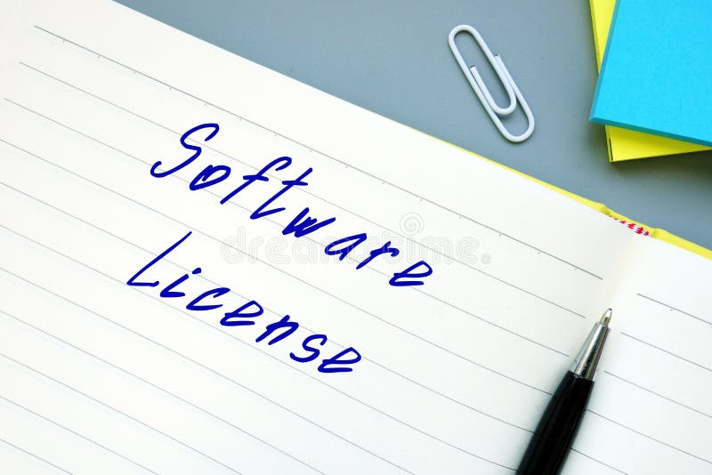 Business Concept about Software License with Sign on the Piece of Paper ...