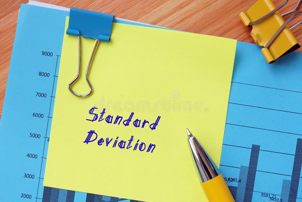 Business Concept about Standard Deviation with Sign on the Sheet Stock ...