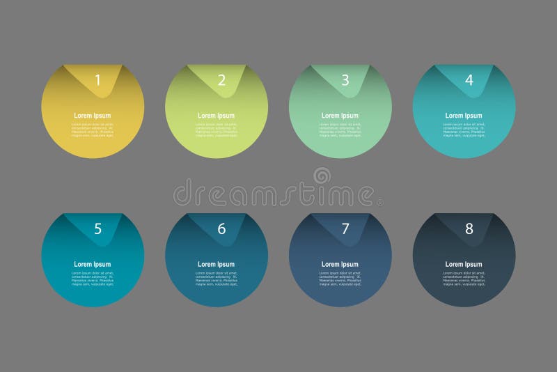 Business Concept, 8 Steps, Multicolor Circle ,design for Workflow ...