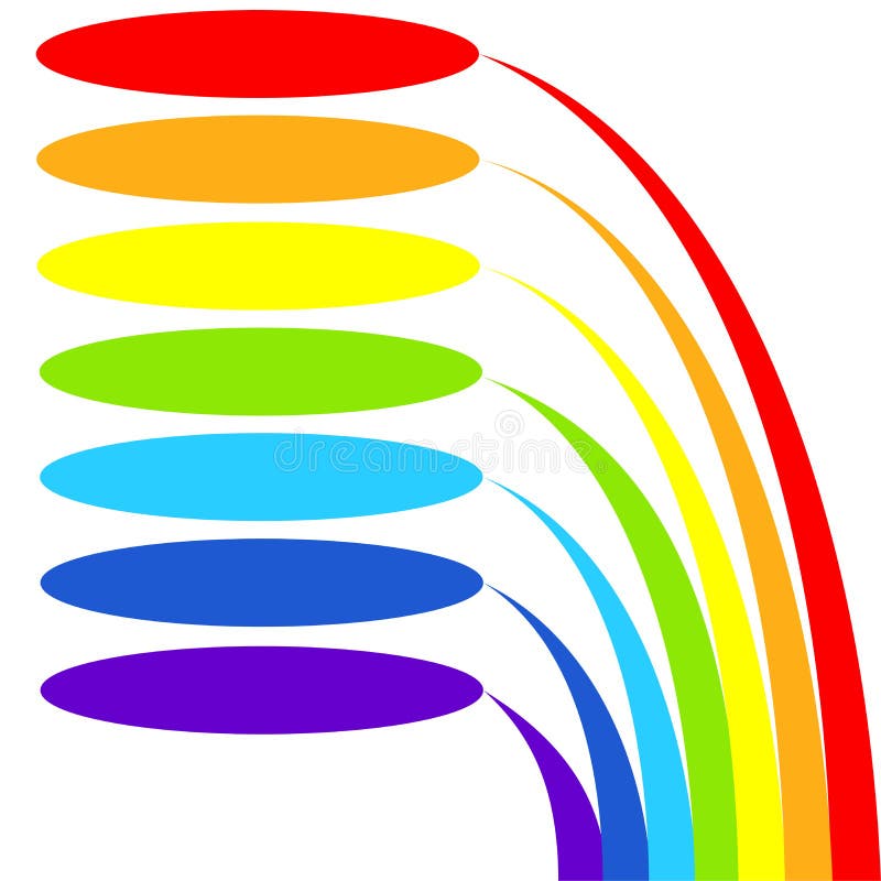 Vector Infographic Template for Presentation or Chart with Rainbow ...