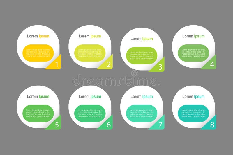Business Concept, 8 Steps, Shape and Multicolor Label ,design for ...