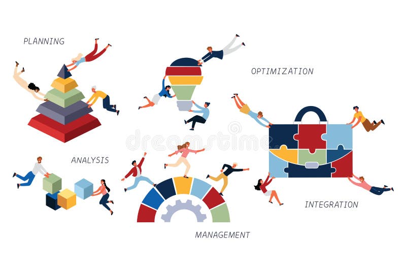 Business Concept of Business Strategy, Optimization, Integration ...