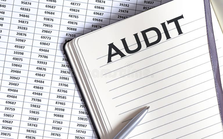 Business Concept, on the Table a Notepad with the Text of the AUDIT on ...