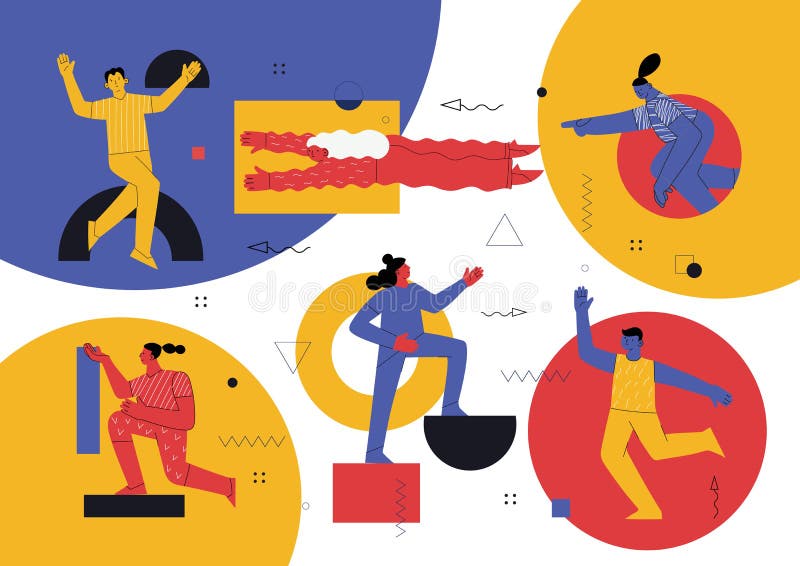 Business Concept. Team Metaphor. People Connecting Puzzle Elements ...