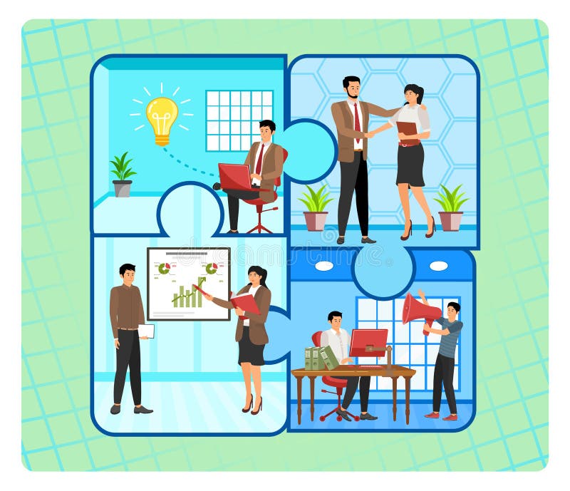 Business Concept. Team Metaphor. Teamwork and Collaboration in a Business Environment. Stock ...