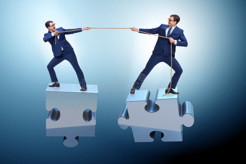 The Business Concept of Teamwork and Competition Stock Image - Image of ...