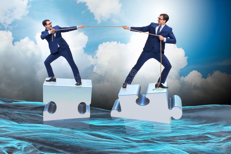 The Business Concept of Teamwork and Competition Stock Image - Image of ...