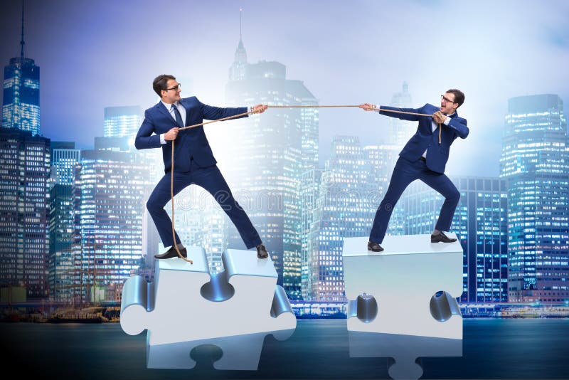 The Business Concept of Teamwork and Competition Stock Image - Image of ...