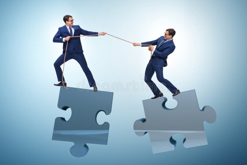 The Business Concept of Teamwork and Competition Stock Image - Image of ...