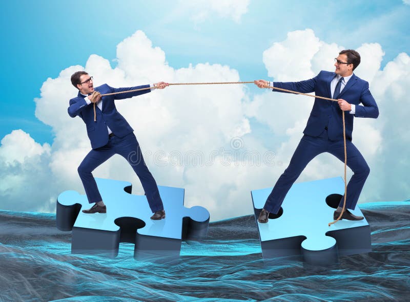 Business Concept of Teamwork and Competition Stock Photo - Image of ...