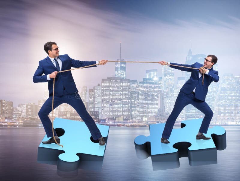 Business Concept of Teamwork and Competition Stock Image - Image of ...