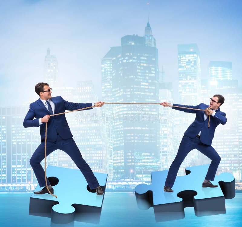 Business Concept of Teamwork and Competition Stock Photo - Image of ...