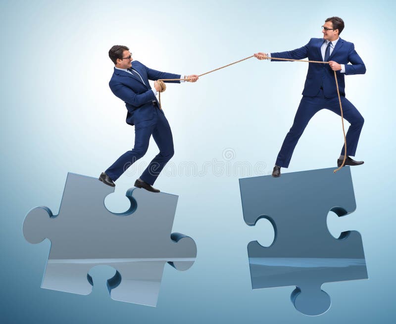 Business Concept of Teamwork and Competition Stock Image - Image of ...