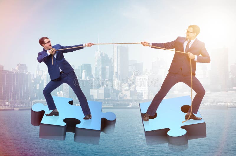 Business Concept of Teamwork and Competition Stock Photo - Image of ...