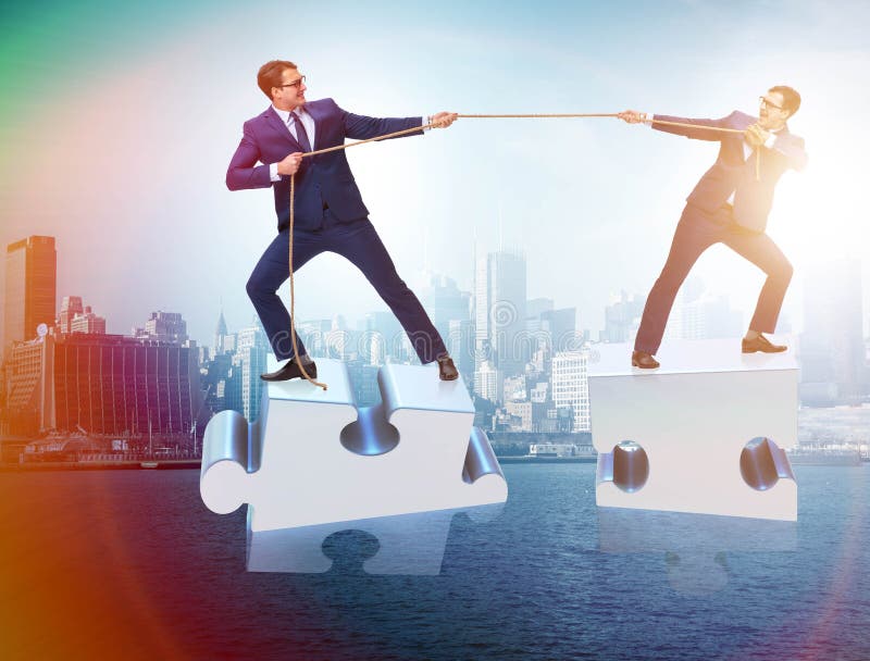 Business Concept of Teamwork and Competition Stock Photo - Image of ...