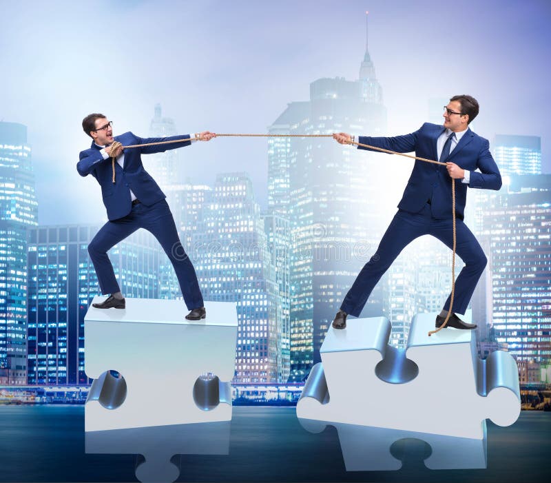 Business Concept of Teamwork and Competition Stock Photo - Image of ...