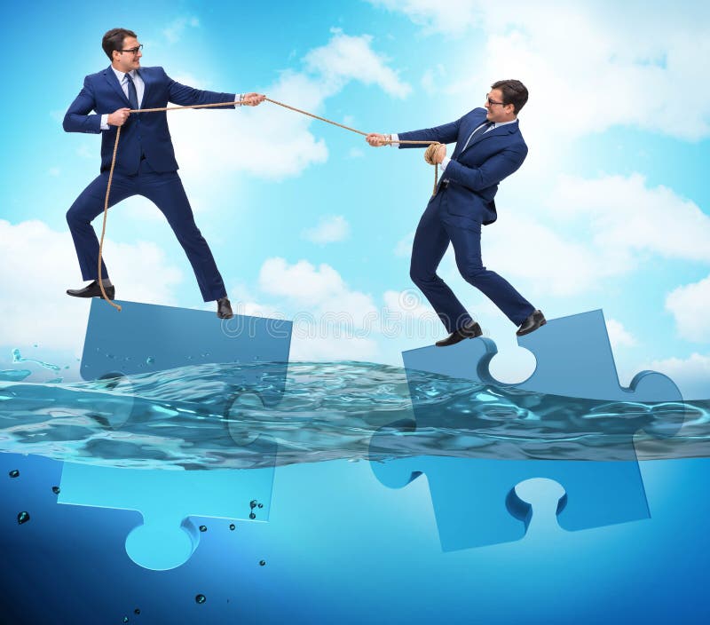 Business Concept of Teamwork and Competition Stock Image - Image of ...