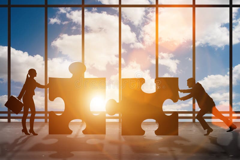The Business Concept of Teamwork with Jigsaw Puzzle Stock Image - Image ... The Business Concept of Teamwork with Jigsaw Puzzle Stock Image - Image ...