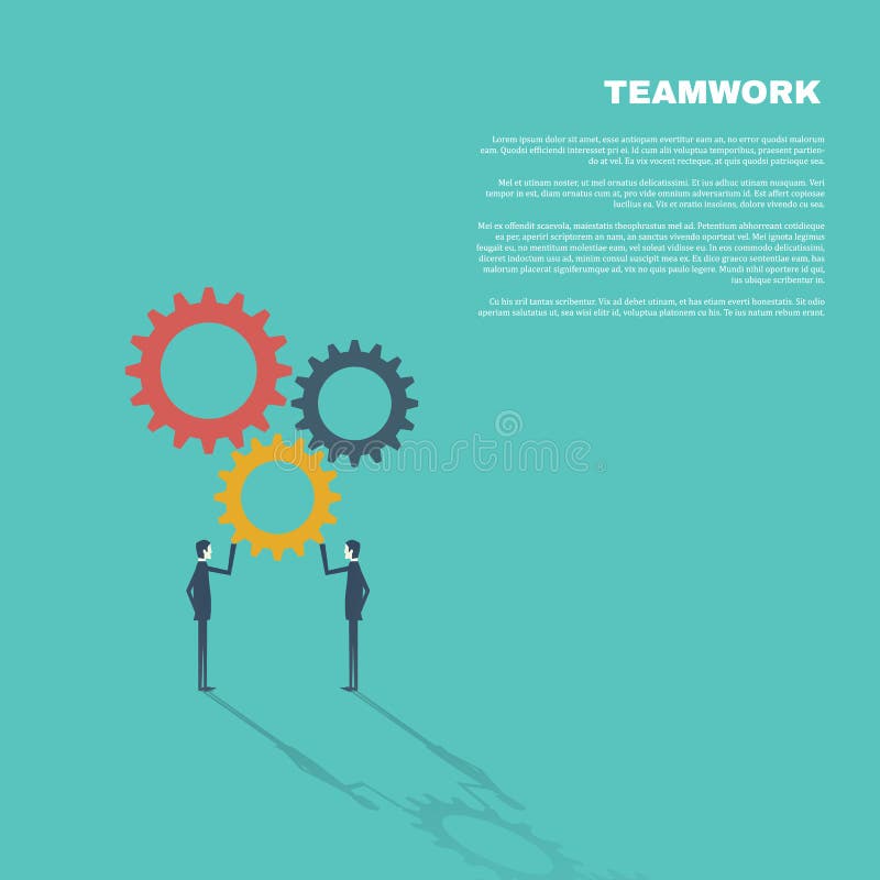 Business Concept of Teamwork in Modern Flat Design Vector Illustration ...