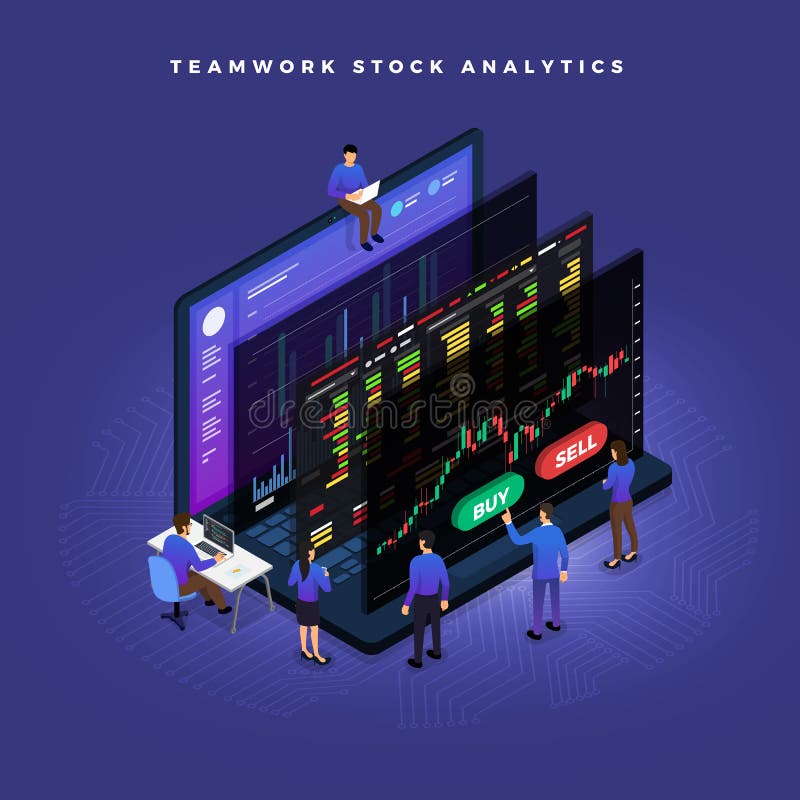 Isometric Data Analytics stock vector. Illustration of graph - 125930034