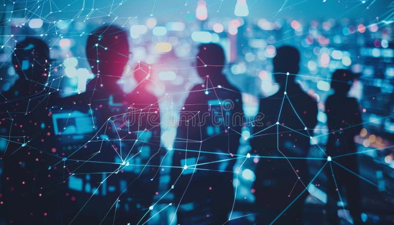 Business Concept of Technology in Group of People Stock Illustration ...