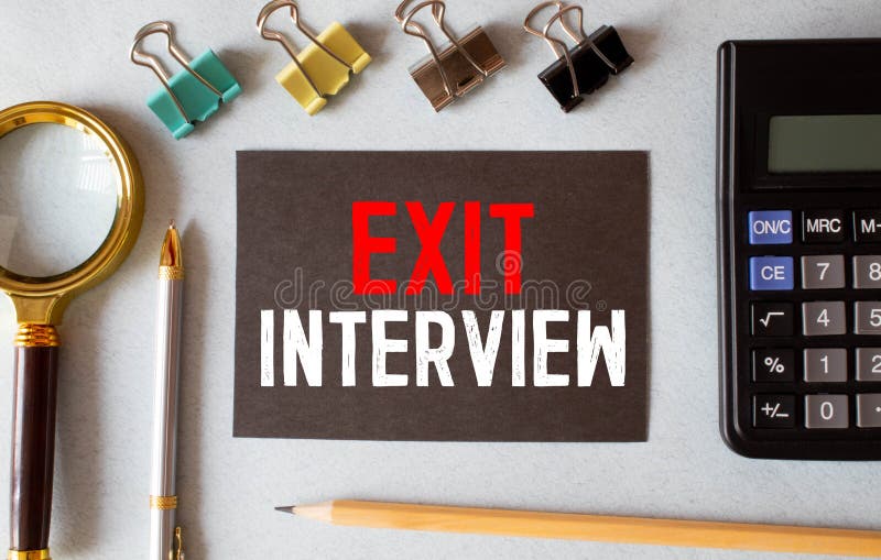Exit Interview Checklist is Shown Using the Text Stock Image - Image of ...