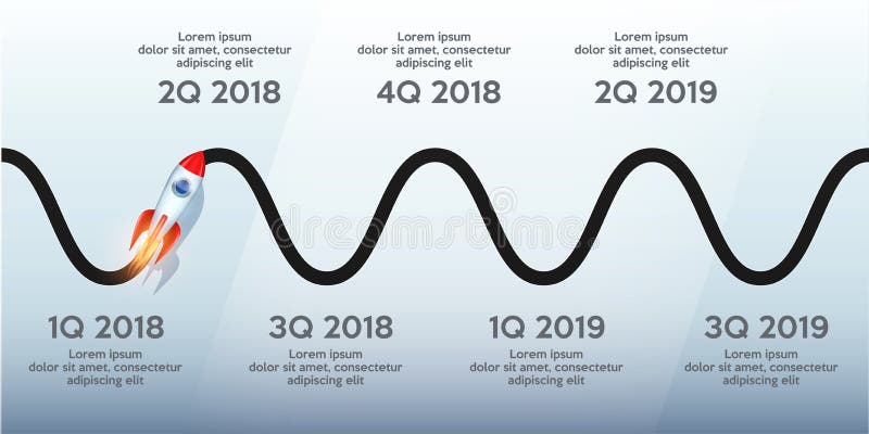 Business Concept of Timeline Roadmap. Stock Vector - Illustration of ...