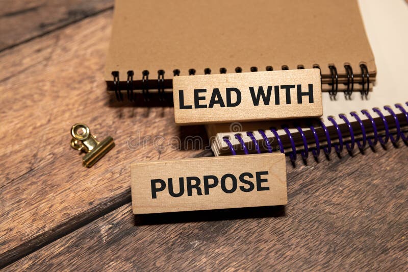 Wooden Blocks and Text Lead with Purpose Stock Photo - Image of list ...
