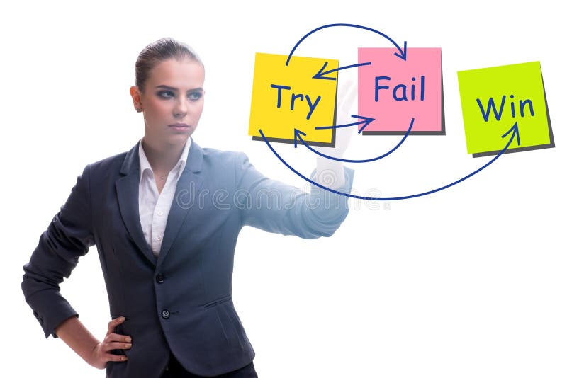 Business Concept of Try Fail Win Stock Photo - Image of success, goal ...