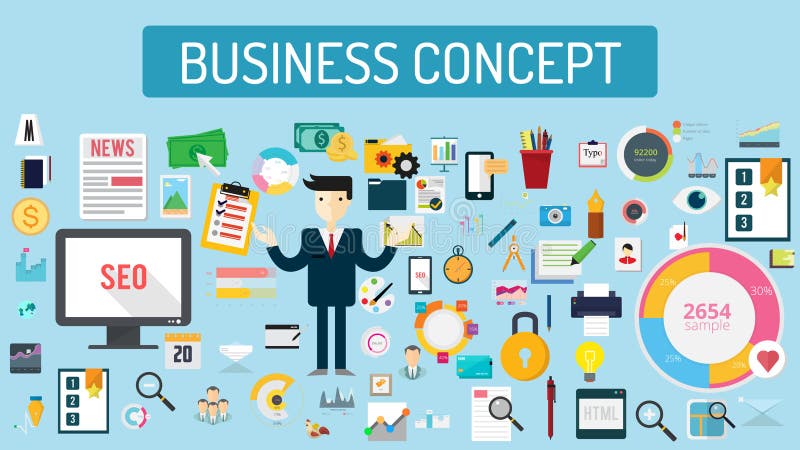 Business Concept Typography Design Stock Vector - Illustration of money ...