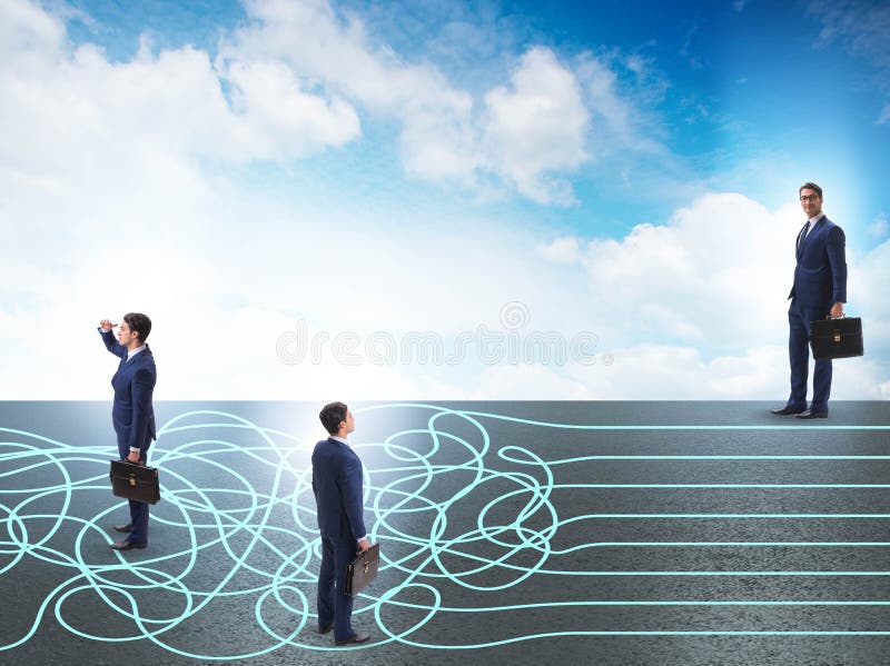 Concept of Uncertainty with Question and Businessman Stock Illustration ...