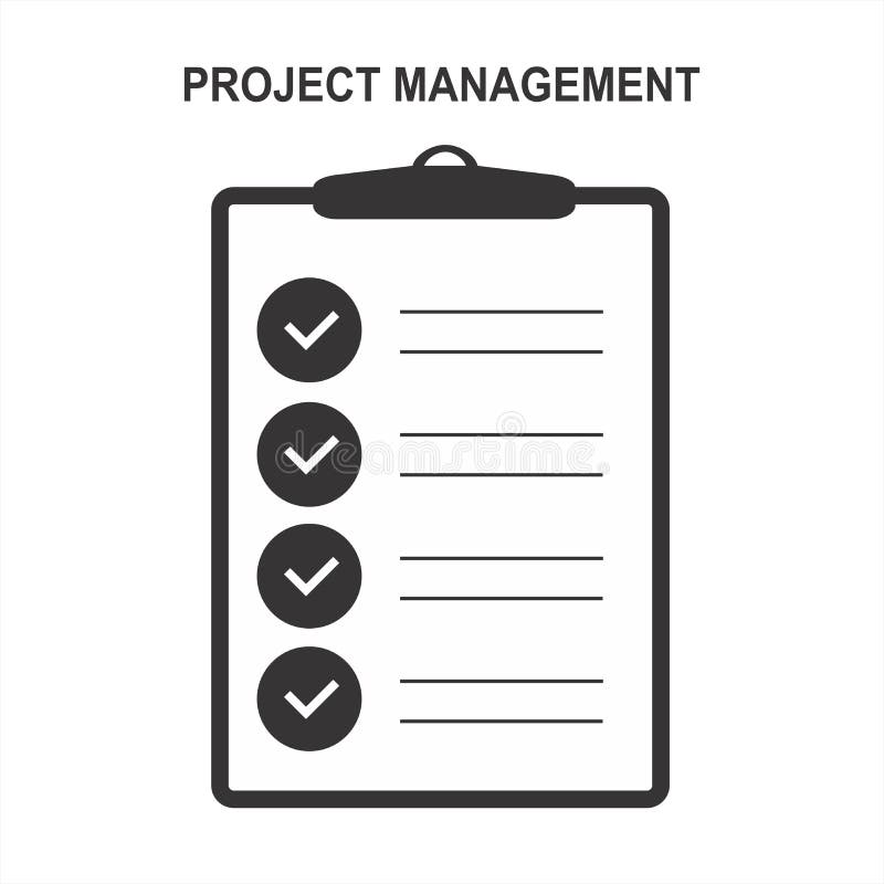 Project Management Vector Flat Icon. Stock Vector - Illustration of ...