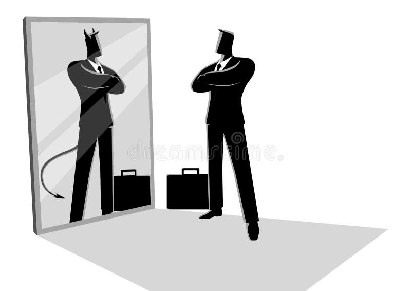 Looking Mirror Demon Stock Illustrations – 11 Looking Mirror Demon ...