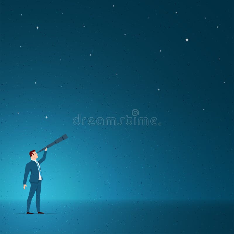 Man Seeing Star Binoculars Stock Illustrations – 2 Man Seeing Star ...
