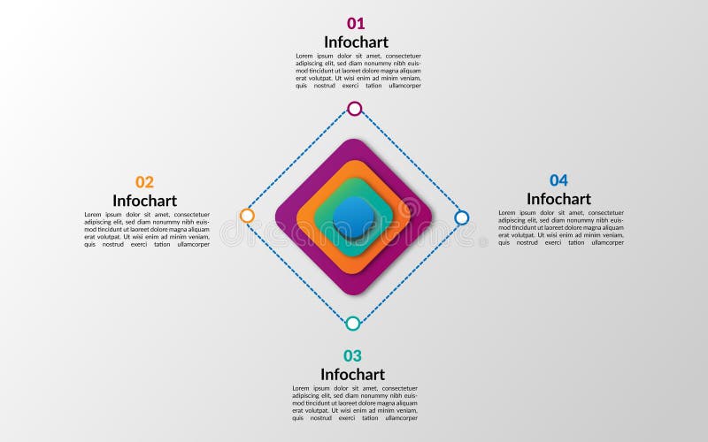 Square Style Vector Infographic Design. Stock Illustration ...