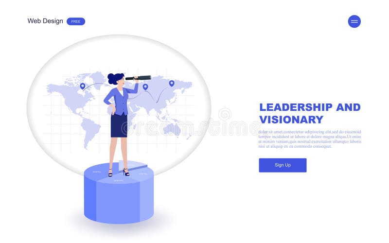 Business Concept of Vision,leadership .Vector Stock Vector ...