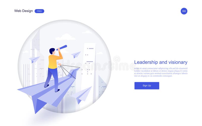 Business Concept of Vision,leadership .Vector Stock Vector ...