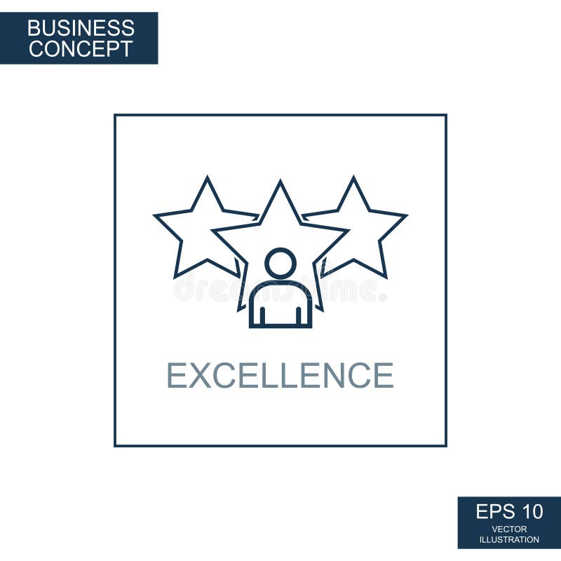 Business Concept, Web Icon from Thin Lines. Superiority - Vector Stock ...