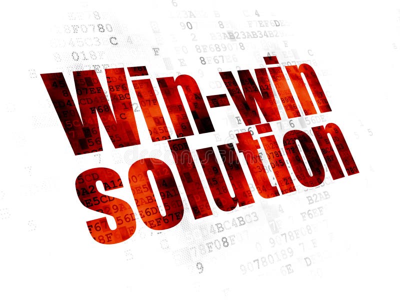 Business Concept: Win-win Solution on Digital Background Stock ...