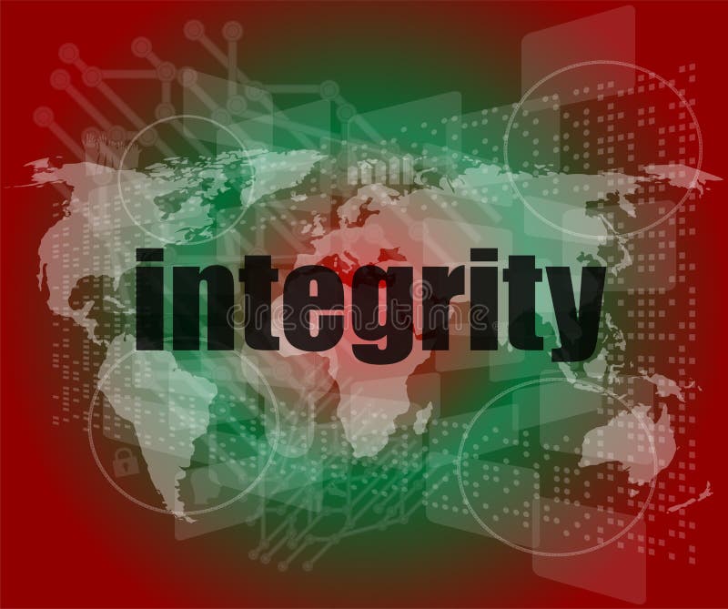Business Concept: Word Integrity on Digital Background Stock ...
