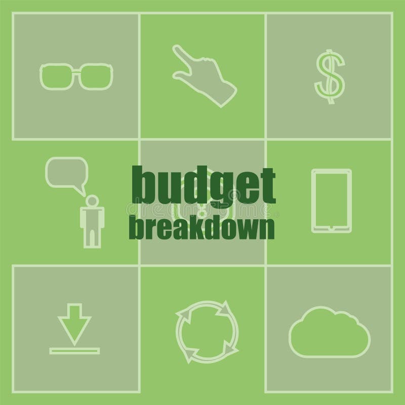 Business Concept. Words Budget Breakdown Stock Illustration ...