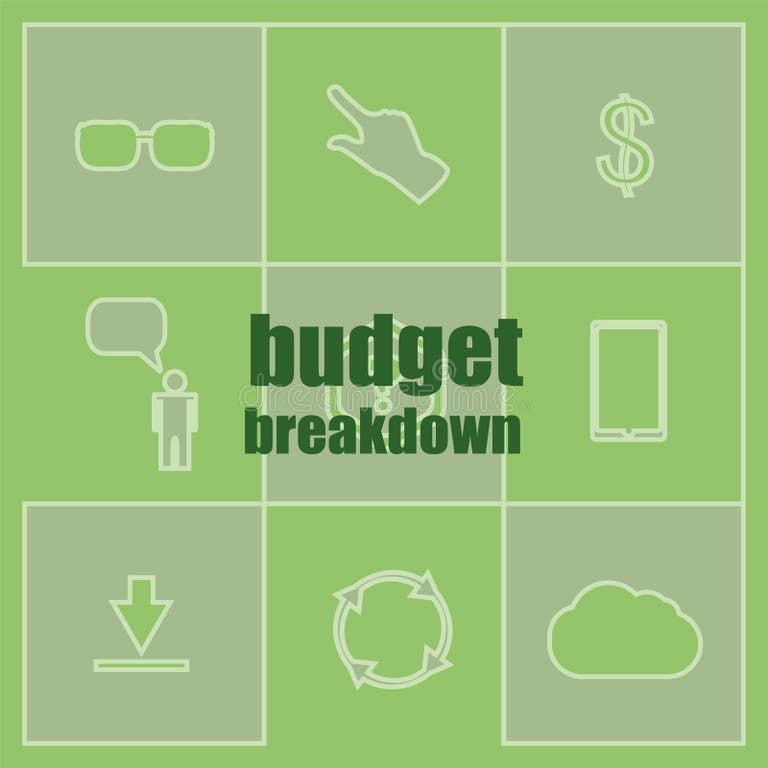 Business Concept. Words Budget Breakdown Stock Illustration ...