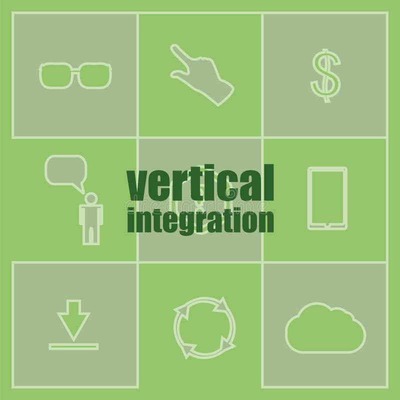 Vertical Integration Icon Set. Four Elements in Diferent Styles from ...