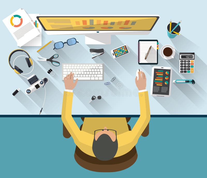 Work Flat Design Stock Illustrations – 611,717 Work Flat Design Stock ...